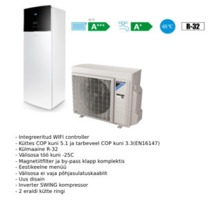 DAIKIN ALTHERMA 3 (BI-ZONE) EHVZ08S23E9W/ERGA08EV koos 230 L ...